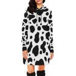 Dairy Cow Skin Pattern Hoodie Dress - Sand Creek Farm