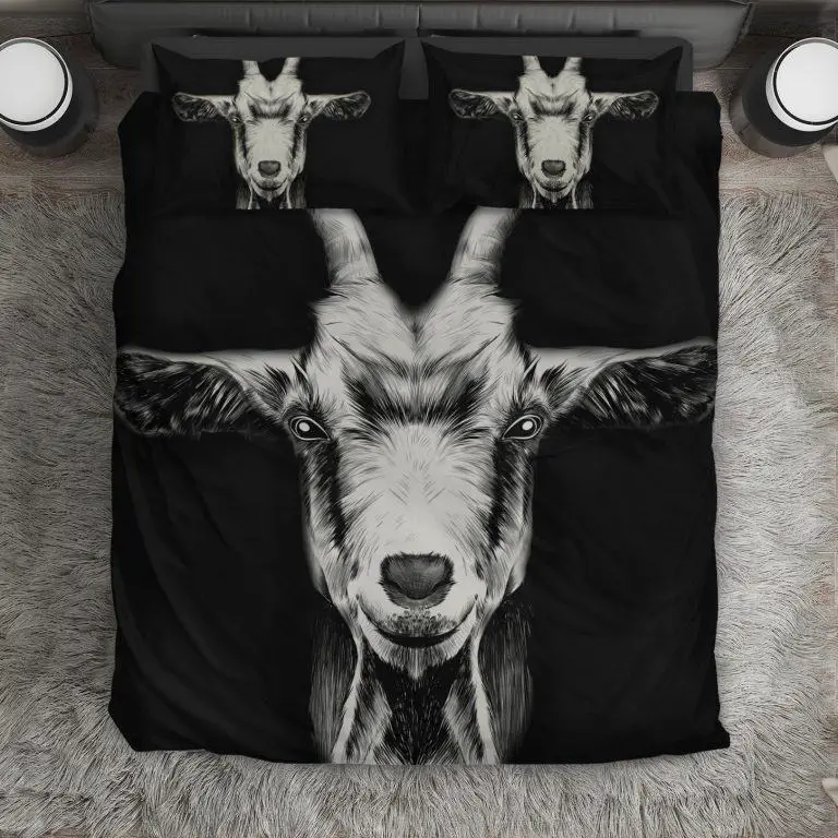 Black and White Goat Face Bedding Set - Sand Creek Farm