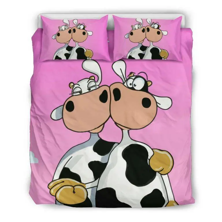 Funny Cute Couple Cf Cows Bedding Set - Sand Creek Farm