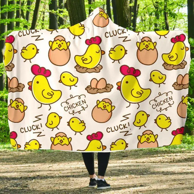 Cartoon Farm Chicken Hen Hooded Blanket - Sand Creek Farm