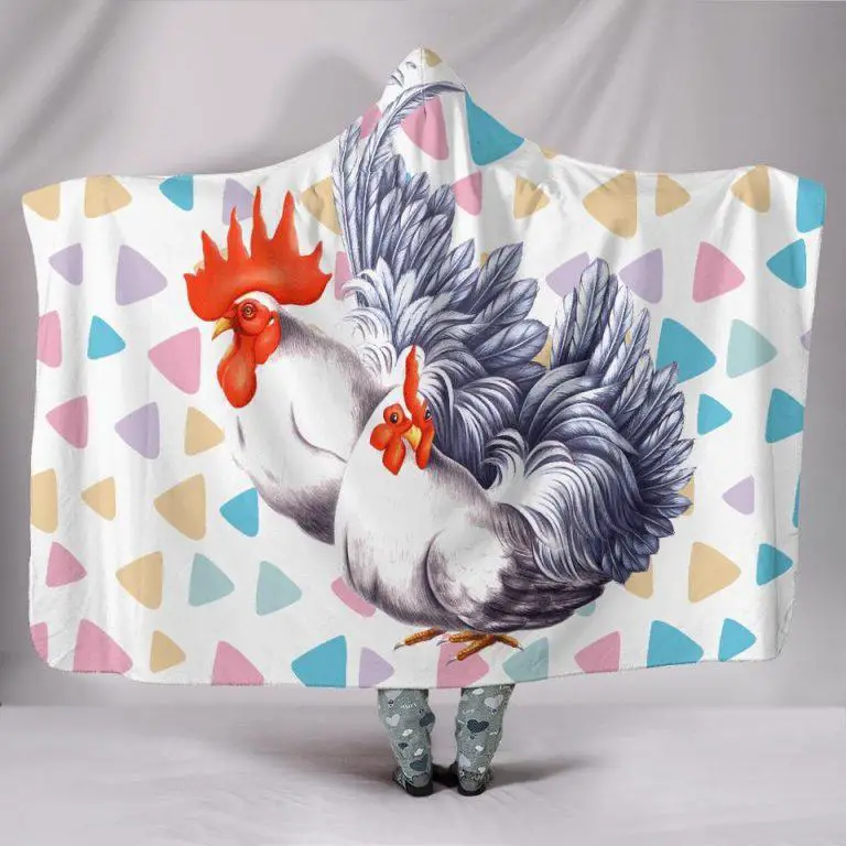 Cartoon Farm Chicken Hen Hooded Blanket - Sand Creek Farm